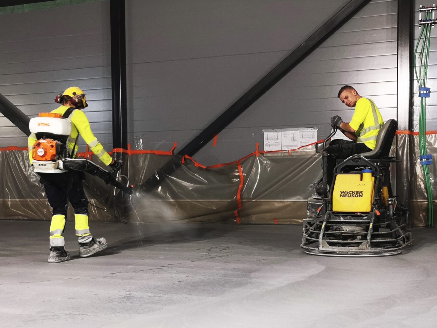 Colloidal silica concrete densifiers and finishing aids.